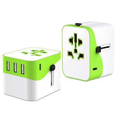 China 4 Port Foldable Fast Wall Charger CA01005 Universal Adapter Changeable Plug 20W 5V4.0A for sale