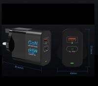 China GaN 65W PD Multiport USB C Fast Charger Laptop Power Delivery Wall Charger for sale