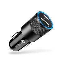 China 30w Dual USB Fast Car Phone Charger , PD3.0 USB Type C Car Charger For Iphone for sale