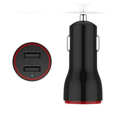 China Glowing LED 4.8A Fast Car Phone Charger USB Mini Car Charger Lighter for sale
