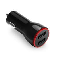 China Glowing LED 4.8A Fast Car Phone Charger USB Mini Car Charger Lighter for sale