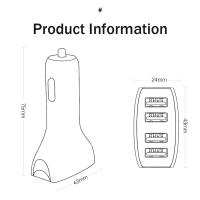 China QC 3.0 Fast Car Phone Charger , 30W Multi USB Port Car Charger for sale
