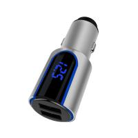 China 4.8A Fast Car Phone Charger 24W Zinc Alloy Rapid Dual USB Car Charger for sale