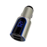China 4.8A Fast Car Phone Charger 24W Zinc Alloy Rapid Dual USB Car Charger for sale