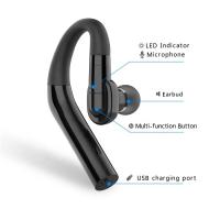 China Single Earhook Earbuds Hands Free Hang Up Bluetooth 5.0 Earphones 360 Rotation for sale