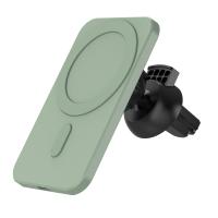 China FCC Magnetic Wireless Car Charger , 15w Air Vent Car Mount Phone Holder for sale