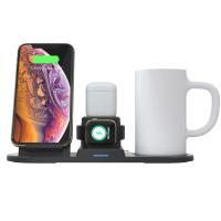 China 3 In 1 Wireless Charger Dock Station 10W 15w Qi Wireless Charging Thermostatic Cup for sale