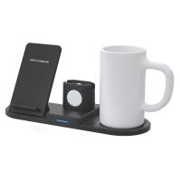 China 3 In 1 Wireless Charger Dock Station 10W 15w Qi Wireless Charging Thermostatic Cup for sale
