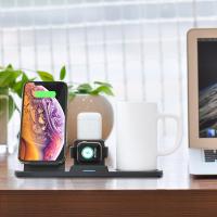 China 3 In 1 Wireless Charger Dock Station 10W 15w Qi Wireless Charging Thermostatic Cup for sale