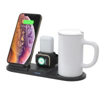 China 3 In 1 Wireless Charger Dock Station 10W 15w Qi Wireless Charging Thermostatic Cup for sale