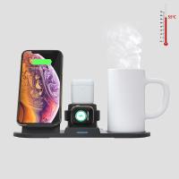 China 3 In 1 Wireless Charger Dock Station 10W 15w Qi Wireless Charging Thermostatic Cup for sale