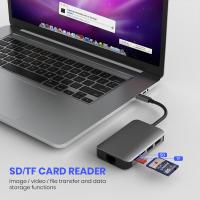 China Plastic 4 Port USB 3.0 Hub Driver , USB Type C Hub With Ethernet Adapter for sale