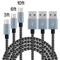 China Nylon Braided USB Charger Cable 3ft Sync Data Cable Charger Cord For Android Phone for sale
