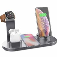 China OEM Foldable 4 In 1 Wireless Charging Stand , FCC Wireless Charging Phone Holder for sale
