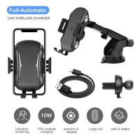 China Induction Wireless Charging Station 10w 7.5w 5w Car Mount Phone Holder with Automatic Arms for sale