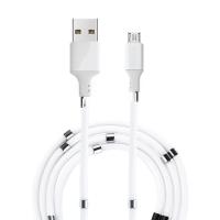 China Magnetic Phone USB Charger Cable 4.7mm Storage Self Winding Retractable Charging Cable for sale