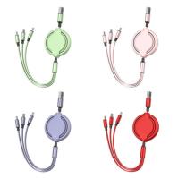 China Multi Retractable Fast Charger Cord 1.2m Liquid Silicone Multiple Charging Cable for sale