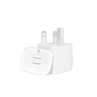 China 2.4a Dual Usb Wall Charger Fast Charging Travel Wall Charger 12w Uk Plug Mains Adapter for sale