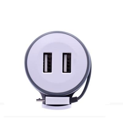China Dual Usb Qc3.0 Wall Charger With Cable Organiser Fast Charging Iphone Charger With Lighting/Type C/Micro Usb Cable for sale