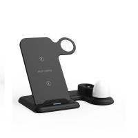 China 4 In 1 9V 5V 2A Qi Wireless Charge Dock With LED Night Light for sale
