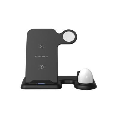 China 4 In 1 9V 5V 2A Qi Wireless Charge Dock With LED Night Light for sale