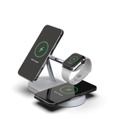 China Magnetic 5 In 1 15W Qi Wireless Charging Stand for sale