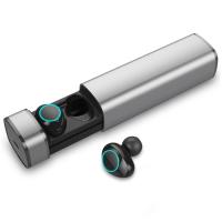 China Ergonomic 500mAH Bluetooth Wireless Stereo Earbuds With Cylinder Charging Base for sale