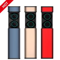 China Ergonomic 500mAH Bluetooth Wireless Stereo Earbuds With Cylinder Charging Base for sale