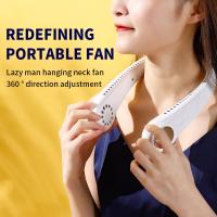China USB Rechargeable 1800mAh Lazy Man Neck Hanging Cooling Fan for sale