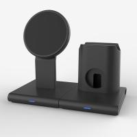 China Magnetic 3 In 1 15W 2.5W Qi Wireless Charging Pad for sale