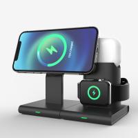 China Magnetic 3 In 1 15W 2.5W Qi Wireless Charging Pad for sale