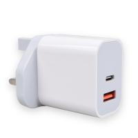 China UK Quick Charge 3.0 USB A USB C 20W PD Wall Charger for sale