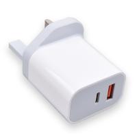China UK Quick Charge 3.0 USB A USB C 20W PD Wall Charger for sale