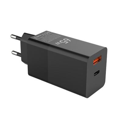 China Fast Charging 3 Port 65W Type C PD 3.0 Wall Charger for sale