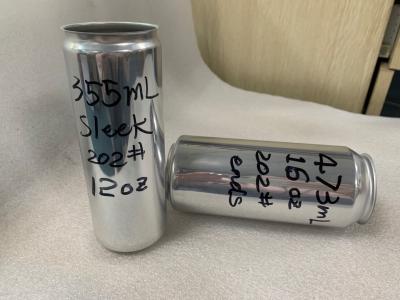China BPA Ni Plain 12oz Aluminum Beverage Cans For Beer Cider Coke for sale
