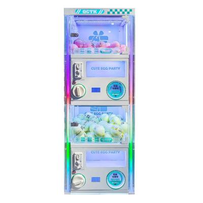 China Commercial Dual Player Capsule Vending Machine | Cute Egg Party 3 Full Metal Gashapon Machine with Large Storage for sale