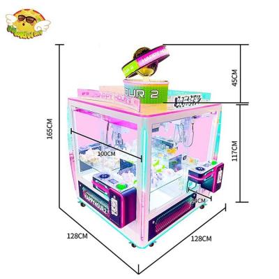 China Amusement Park 4 Players Mini Doll Machine Toy Grabber Machine Arcade Game Claw Machine Factory for sale