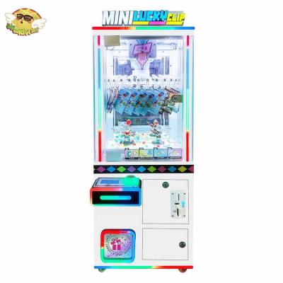 China Coin Games Plush Toy Vending Small Clipping Machine Clip Prize Gift Machines Mini 36 Clips Game Machine for Kids for sale