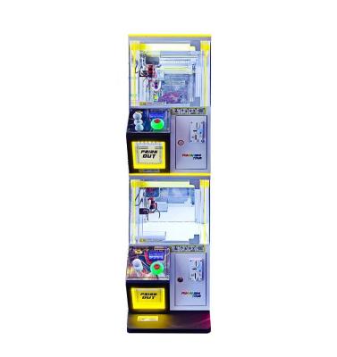 China Double-Layer Mini Claw Machine Dual-Level Play Double Fun! Compact commercial crane game with upper lower prize zones bright LED lighting smooth joystick control and adjustable win rates for sale