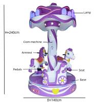 China New Design Full Size Carousel Ride with Fiberglass Steel Metal Construction and Customizable Theme Design for 400W Power Source for sale