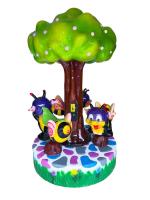 China Luxury Design Coin Operated 3 Seats Electric Carousel Ride for Kiddie Amusement Indoor Outdoor for sale