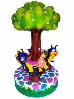 China Luxury Design Coin Operated 3 Seats Electric Carousel Ride for Kiddie Amusement Indoor Outdoor for sale