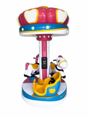 China Indoor Amusement Park 3 Seats Merry Go Round with 400W Power and Customizable Design Mini Carousel Ride for sale