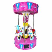 China Coin-Operated Indoor/Outdoor Electric Kids' Kiddie Ride Small Commercial Carousel for Amusement Park Shopping Mall Fiberglass for sale