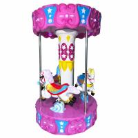 China Coin-Operated Indoor/Outdoor Electric Kids' Kiddie Ride Small Commercial Carousel for Amusement Park Shopping Mall Fiberglass for sale