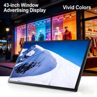 China Tempered Glass Electronic Window Display , Digital Window Screen With Aluminum Frame for sale