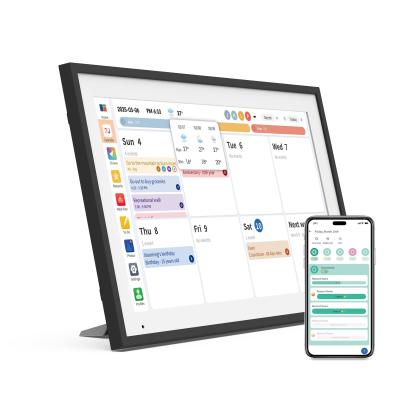 China Digital Wall Calendar with Wi-Fi and Bluetooth Connectivity, Cloud-Based Calendar Sync, and Weather Display and Photo Slideshow for sale