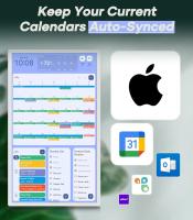 China Syncs With Google Calendar Digital Calendar With Adjustable Brightness And 12 hour Or 24 hour Timeformat For Time Organization for sale