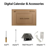 China Customized Digital Weather Display with Multiple Date Formats Weather Display and Voice Control Smart Wall Calendar for sale