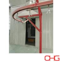 China Monorail Overhead Conveyor Powder Coating Line for Sheet Metal Parts with 1.0-1.5 m/min Speed and PP Spray Booth for sale